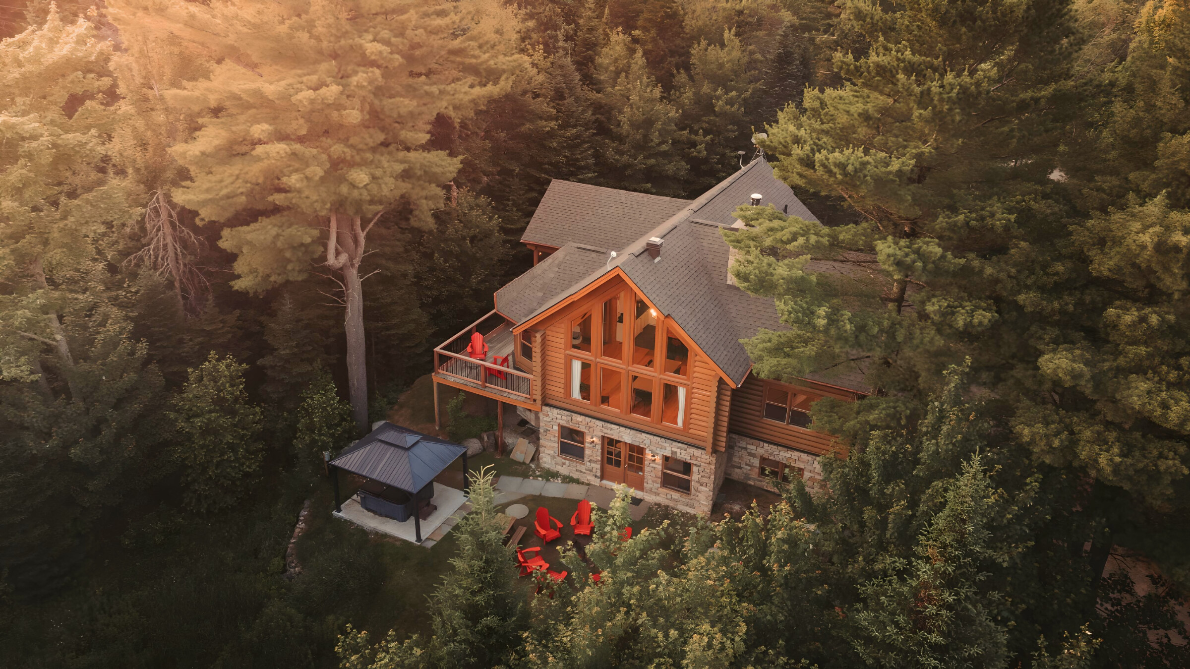 CHALET AUTHENTIK-50 | Centre de villégiature du lac Fiddler | Spa privé ...